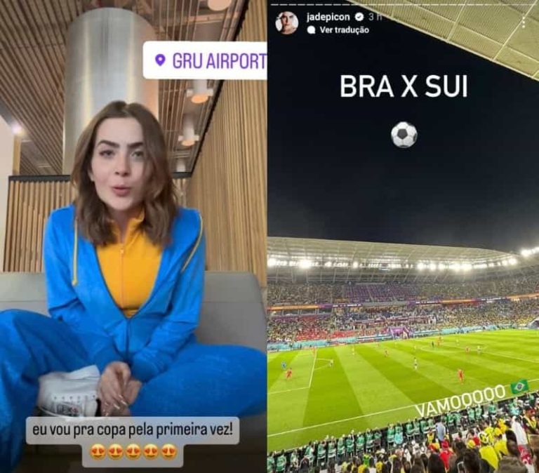 No Catar, Jade Picon celebra vitória do Brasil: 'pezinho quente'