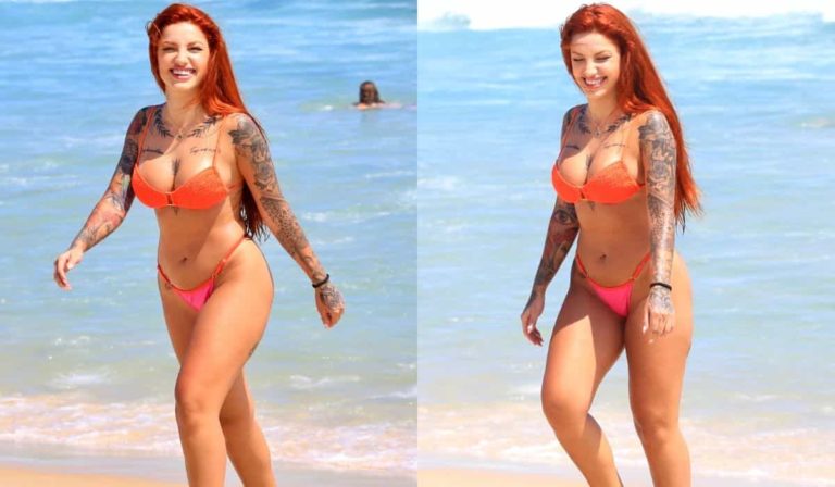 Brenda Paixão renova o bronzeado ao curtir dia de praia no RJ